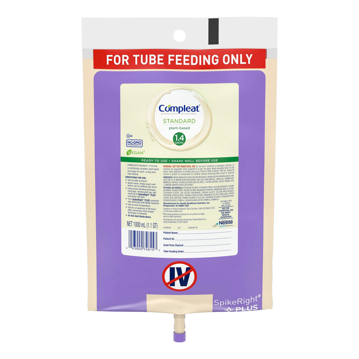 Compleat Standard 1.4 Cal Tube Feeding Formula | Carewell