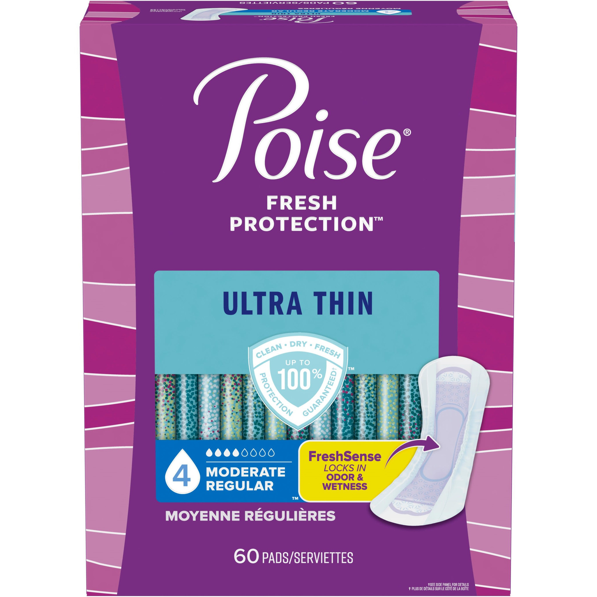 Poise Fresh Protection Ultra Thin Bladder Pads, Maximum Absorbency