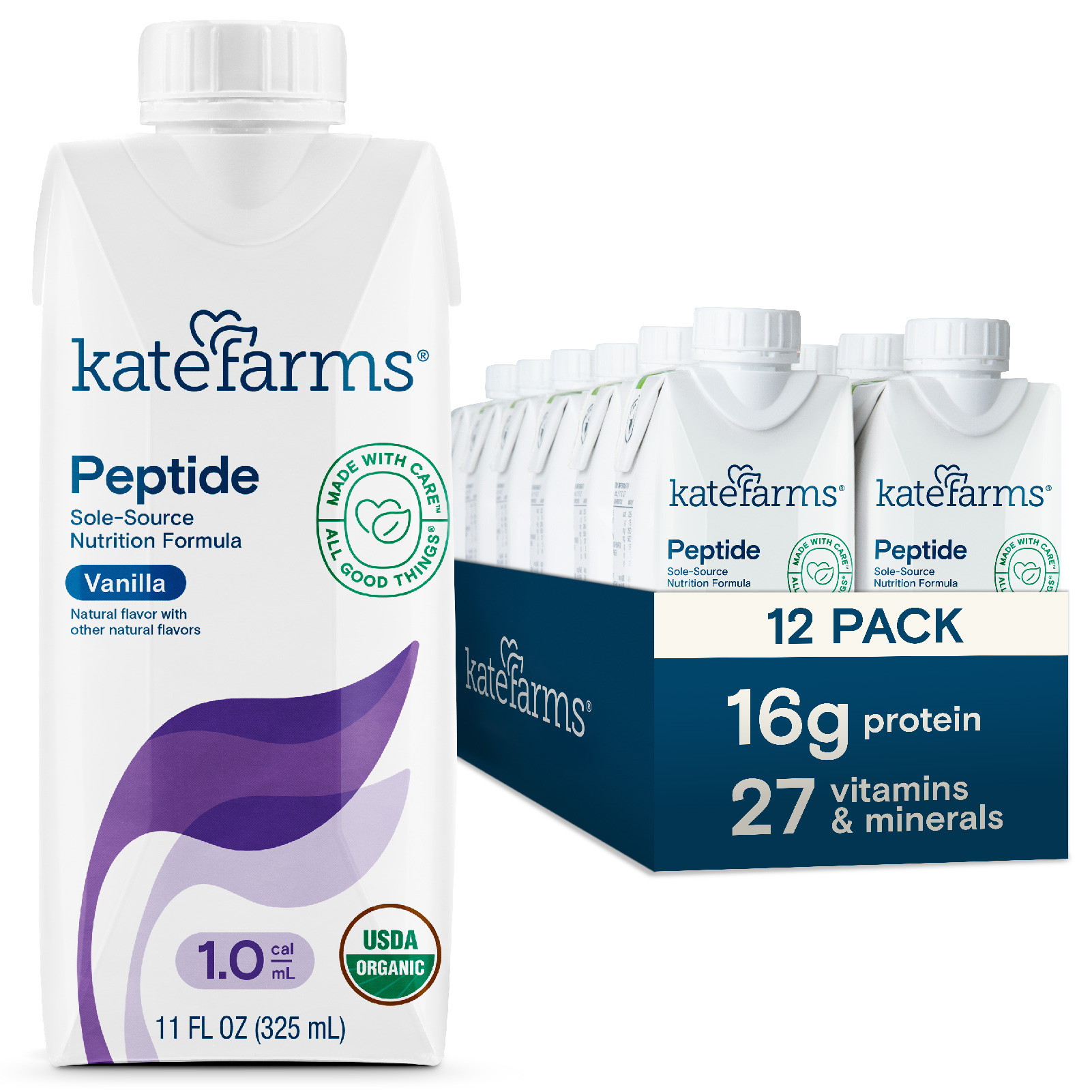 Kate Farms Peptide 1.5 Closed System Tube Feeding Formula, 1000 mL