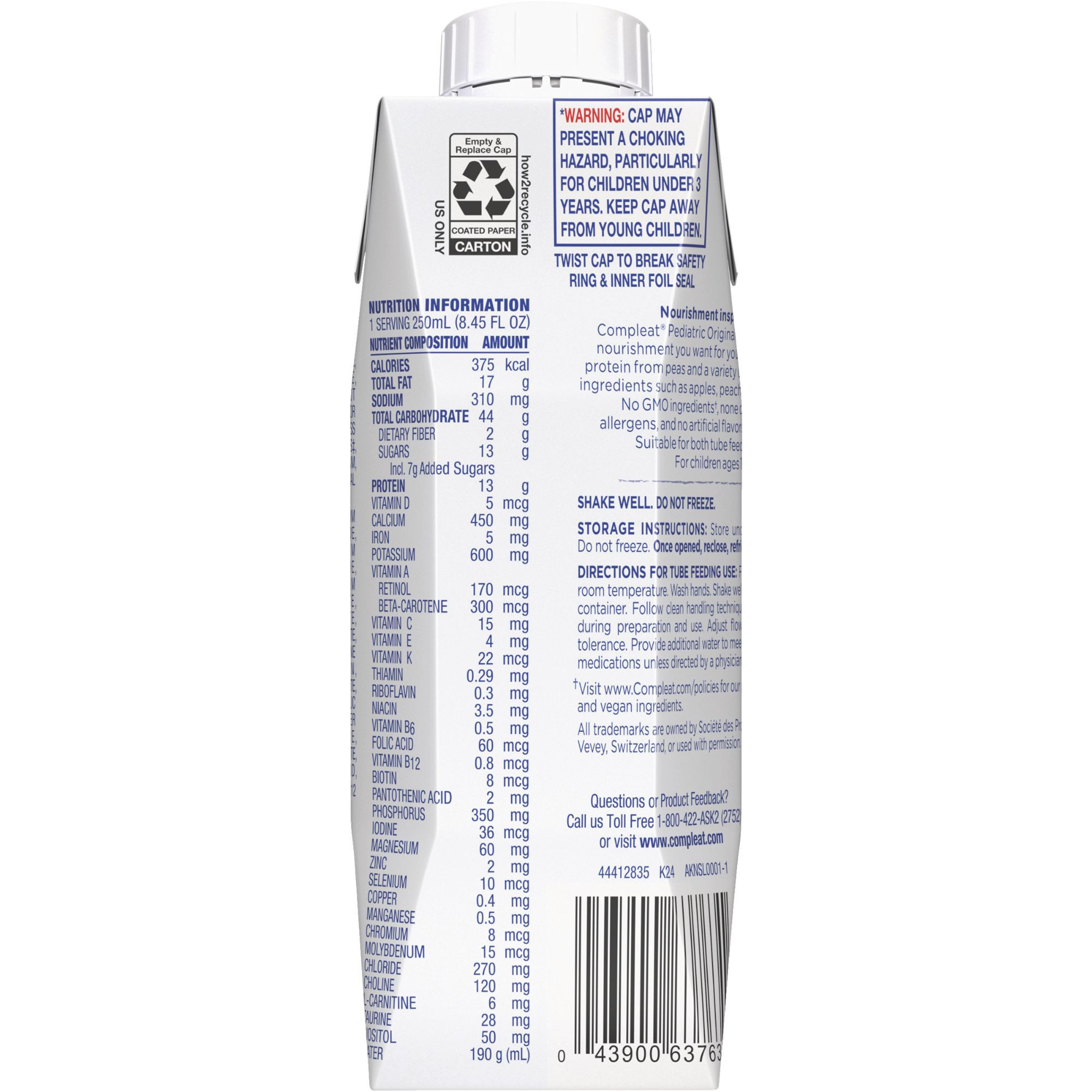 Compleat Pediatric Original 1.5 Nutritionally Complete Tube Feeding Formula
