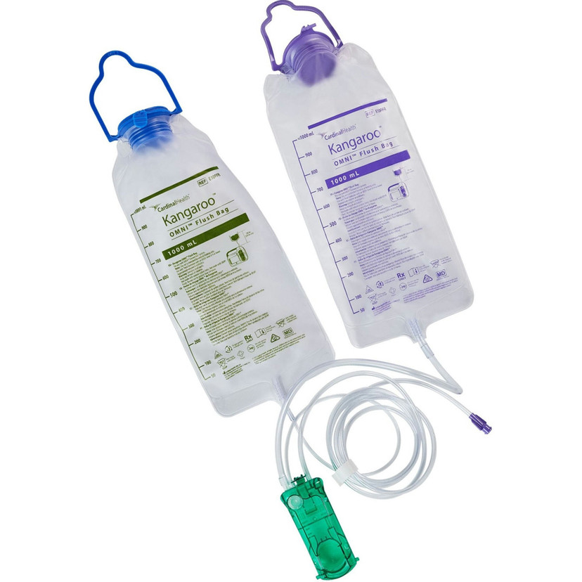 Kangaroo OMNI Feeding Set With Flush Bag and ENPlus Spike