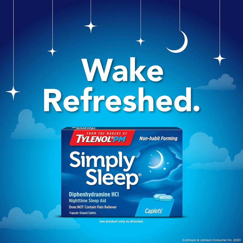 Tylenol Simply Sleep Nighttime Sleep Aid Caplets | Carewell