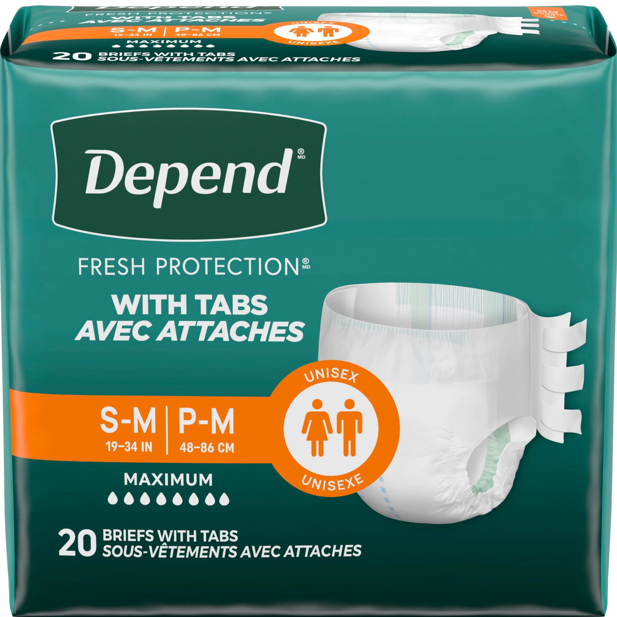 Depend Fresh Protection with Tabs, Maximum | Carewell
