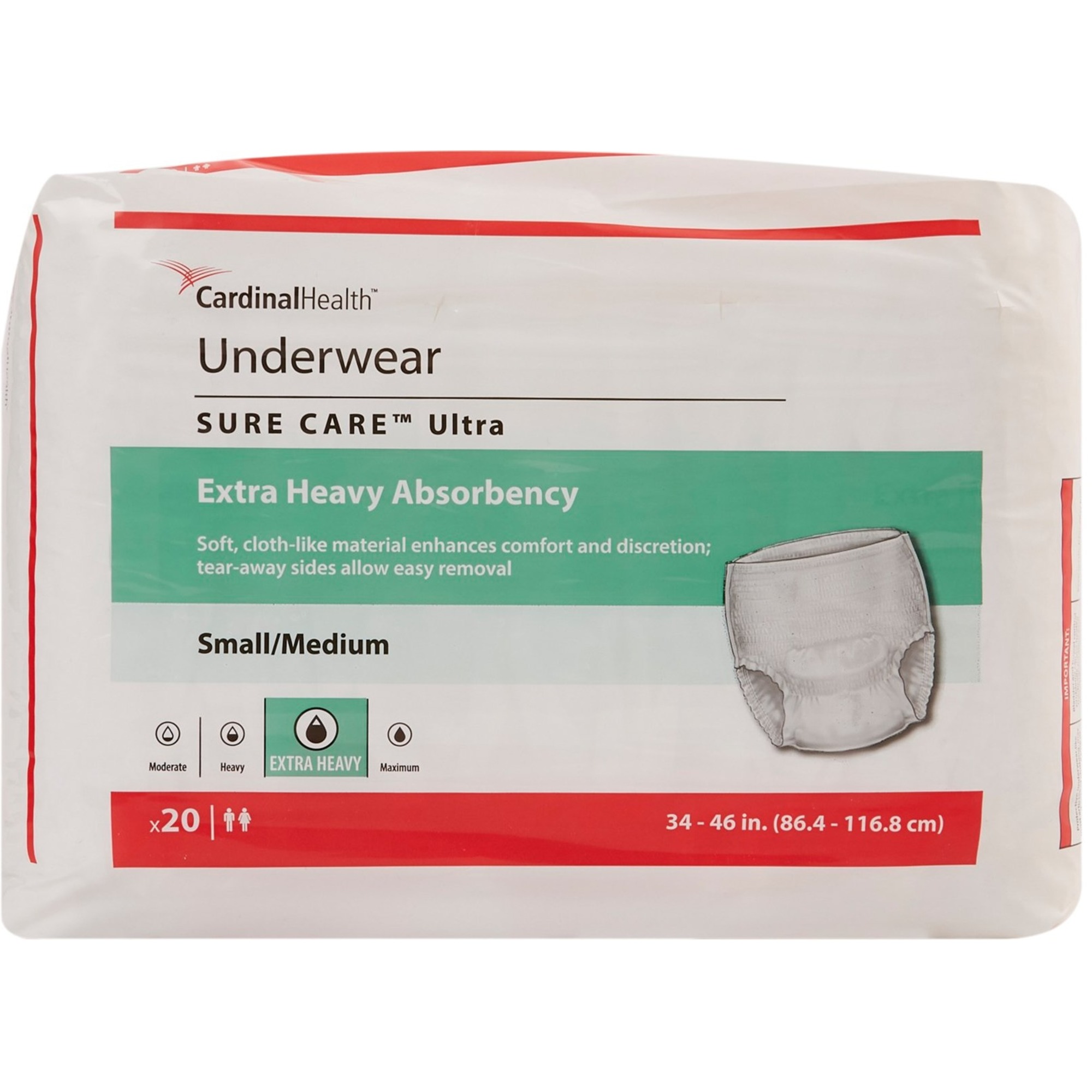Cardinal Health Sure Care Ultra Pull-Up Underwear, Extra Heavy