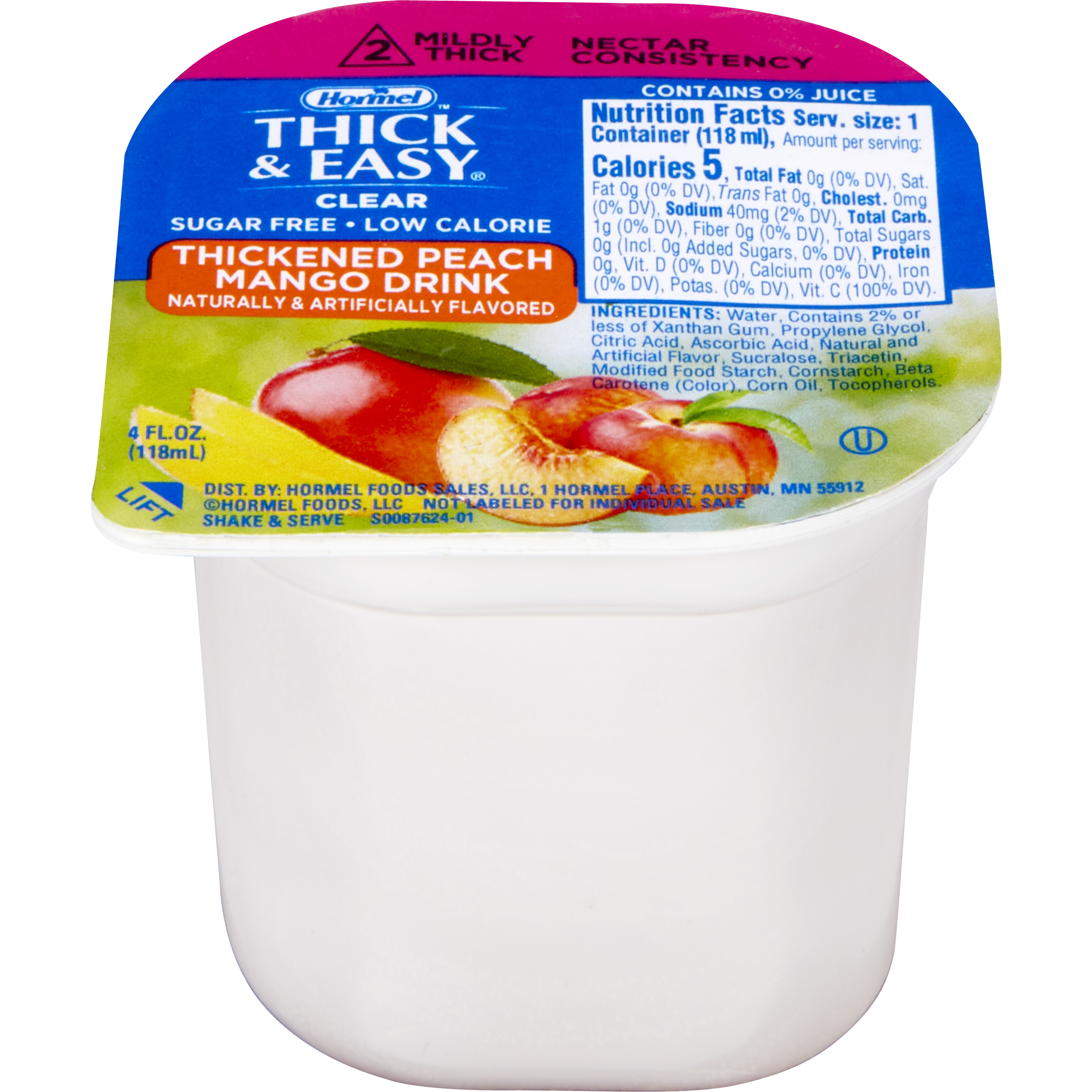Hormel Thick & Easy Clear Sugar Free Low Calorie Thickened Beverage ...