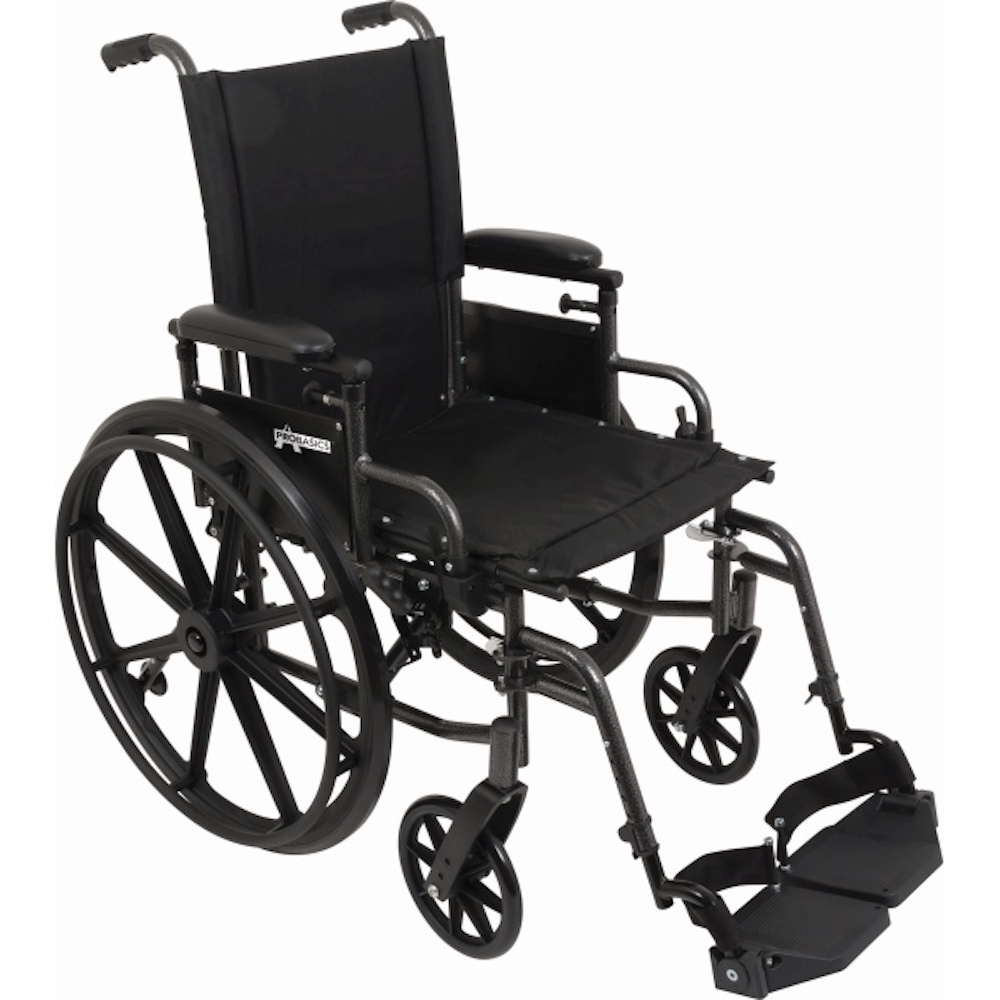 ProBasics K4 High Strength Wheelchair, Lightweight, Flip-back Padded ...