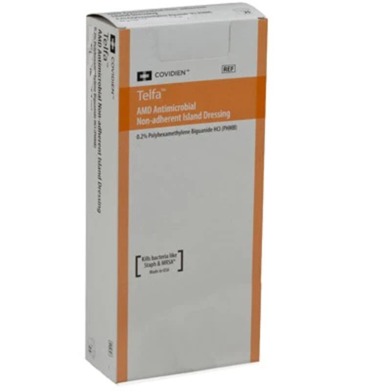 Cardinal Telfa AMD Antimicrobial Island Dressing, Sterile, Non-Adherent ...