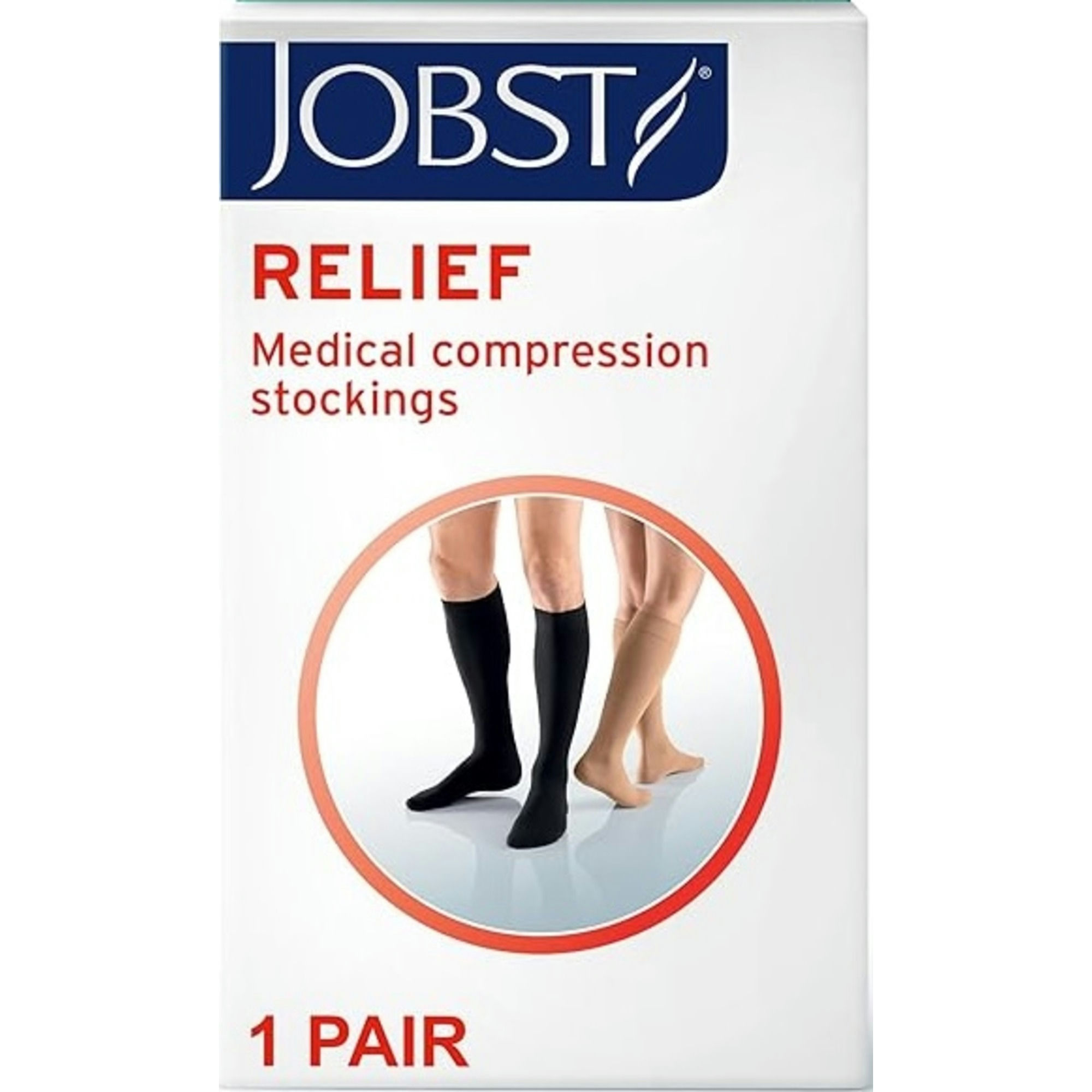 JOBST Relief Knee High Open Toe Medical Compression Stockings with ...