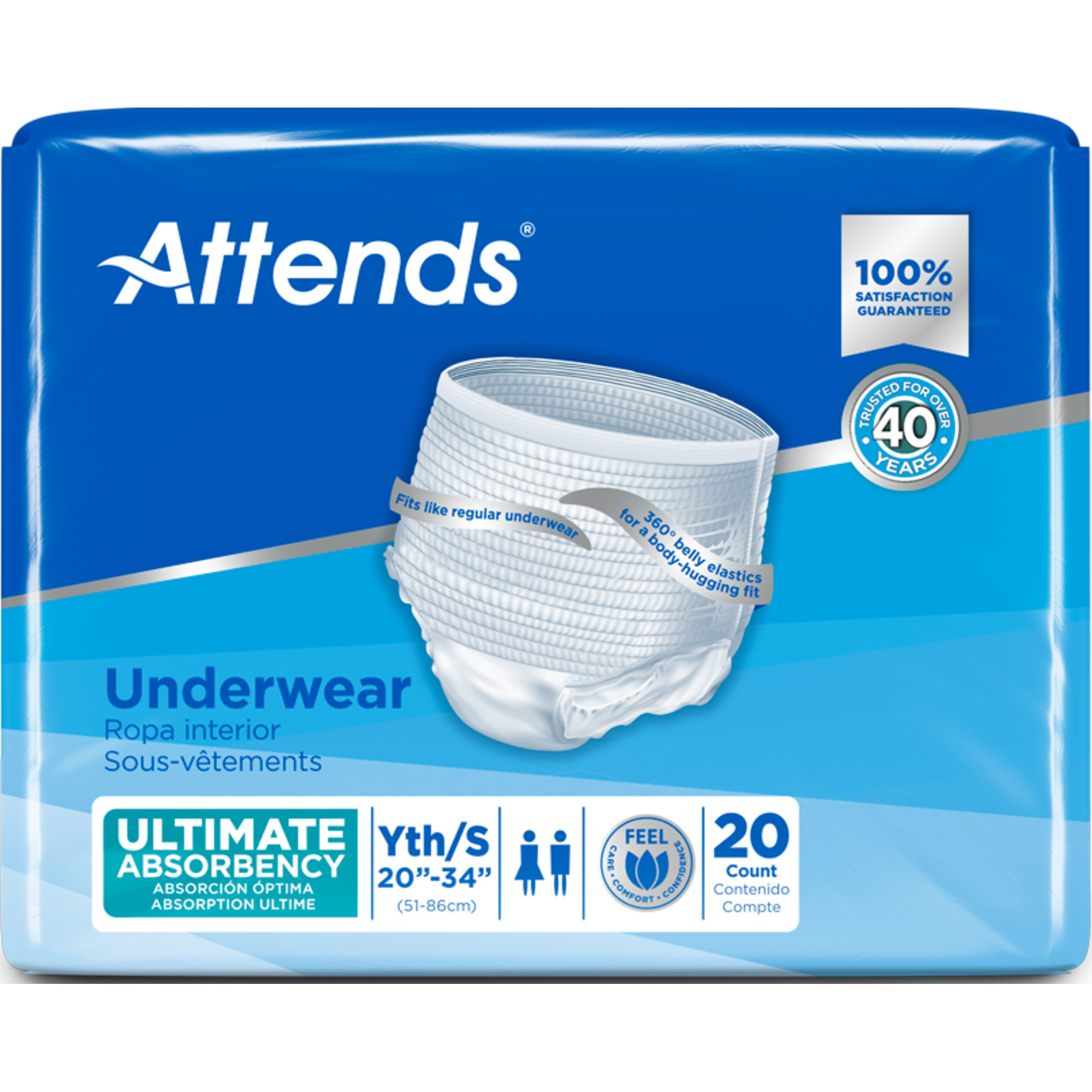 Attends Adult Incontinence Pull-Up Underwear, Ultimate Absorbency