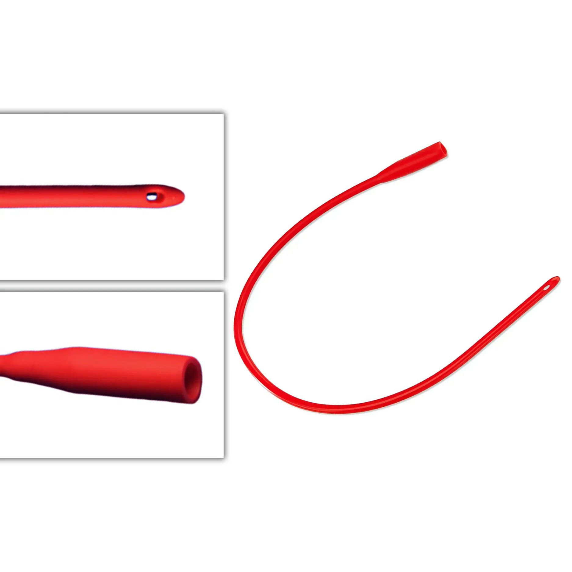 Bard Red Rubber Nelaton Tip Intermittent Catheter, 16" Length