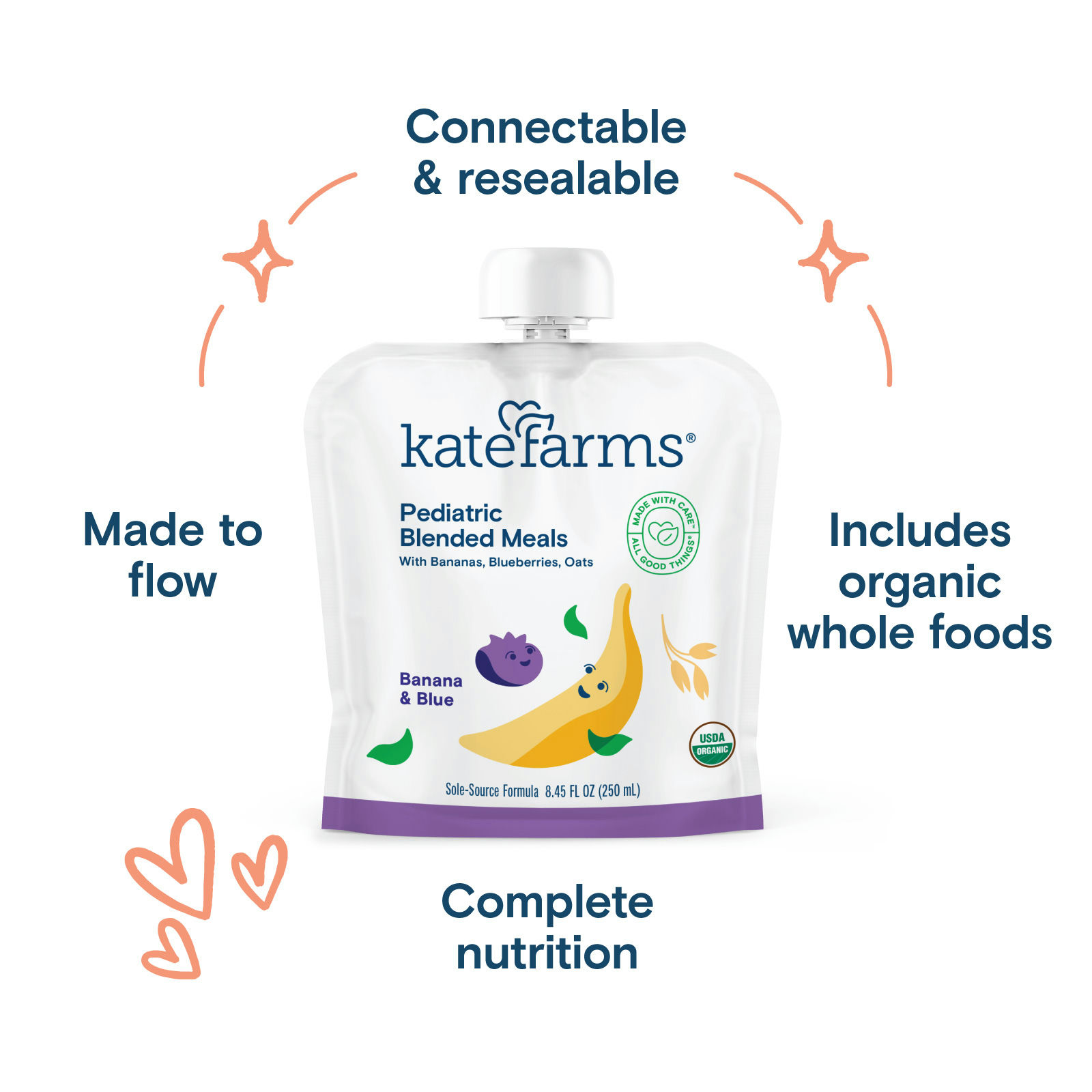 Kate Farms Pediatric Blended Meals, 8.45 oz. | Carewell