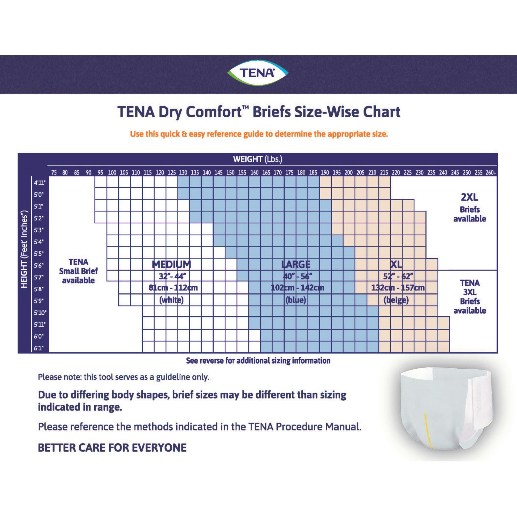 TENA Dry Comfort Incontinence Adult Briefs with Tabs, Moderate Absorbency