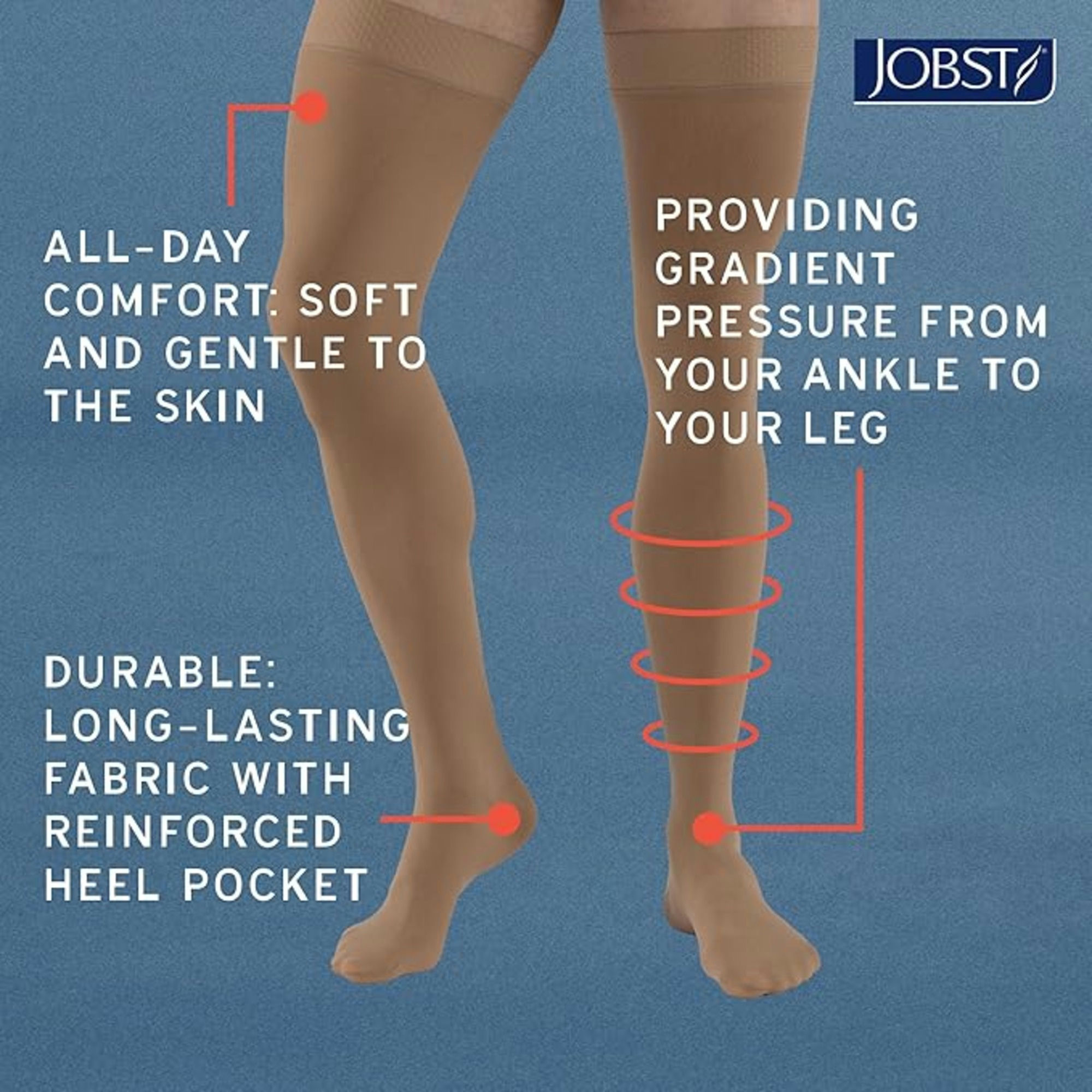JOBST Relief Medical Compression Knee High Stocking, 20-30 mmHg