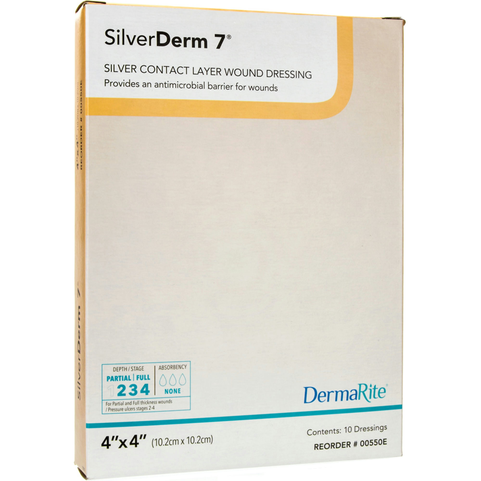 DermaRite SilverDerm 7 Antimicrobial Wound Contact Silver Dressing