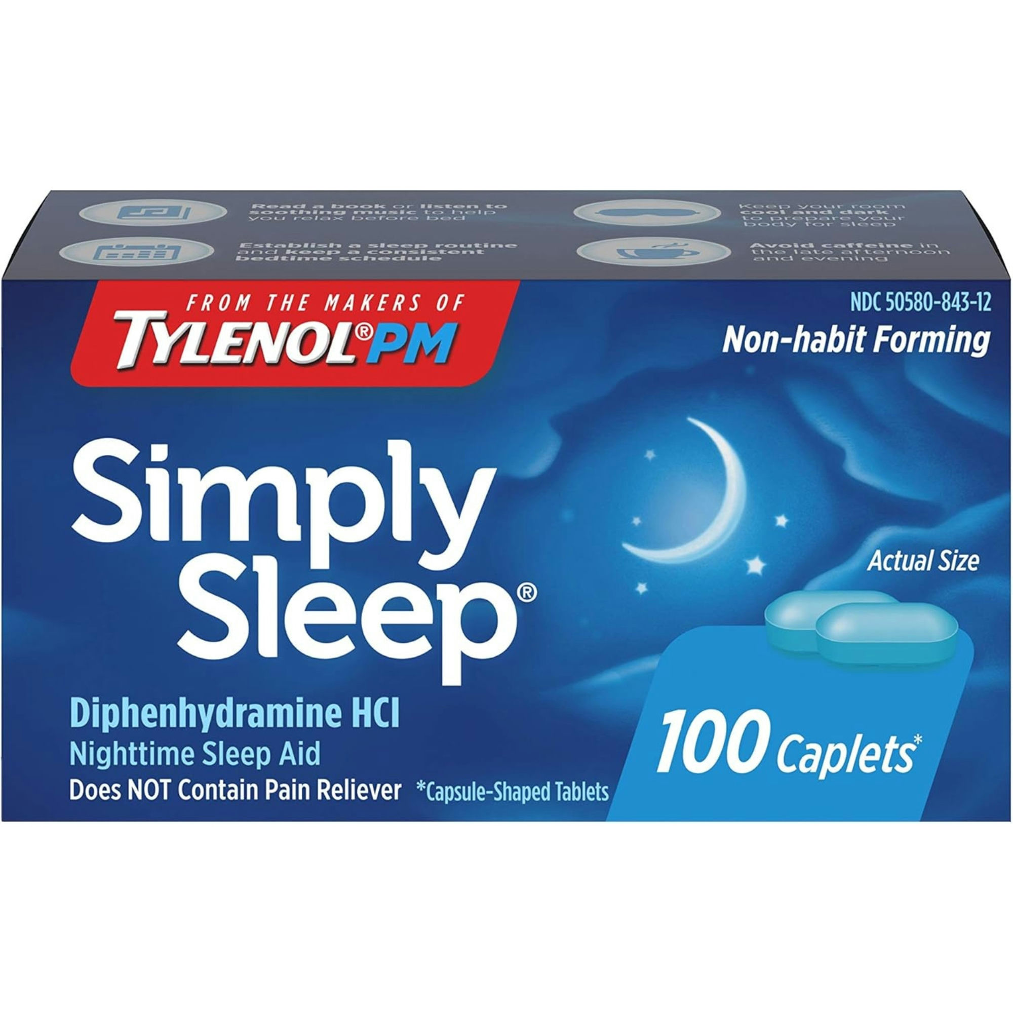 Tylenol Simply Sleep Nighttime Sleep Aid Caplets | Carewell