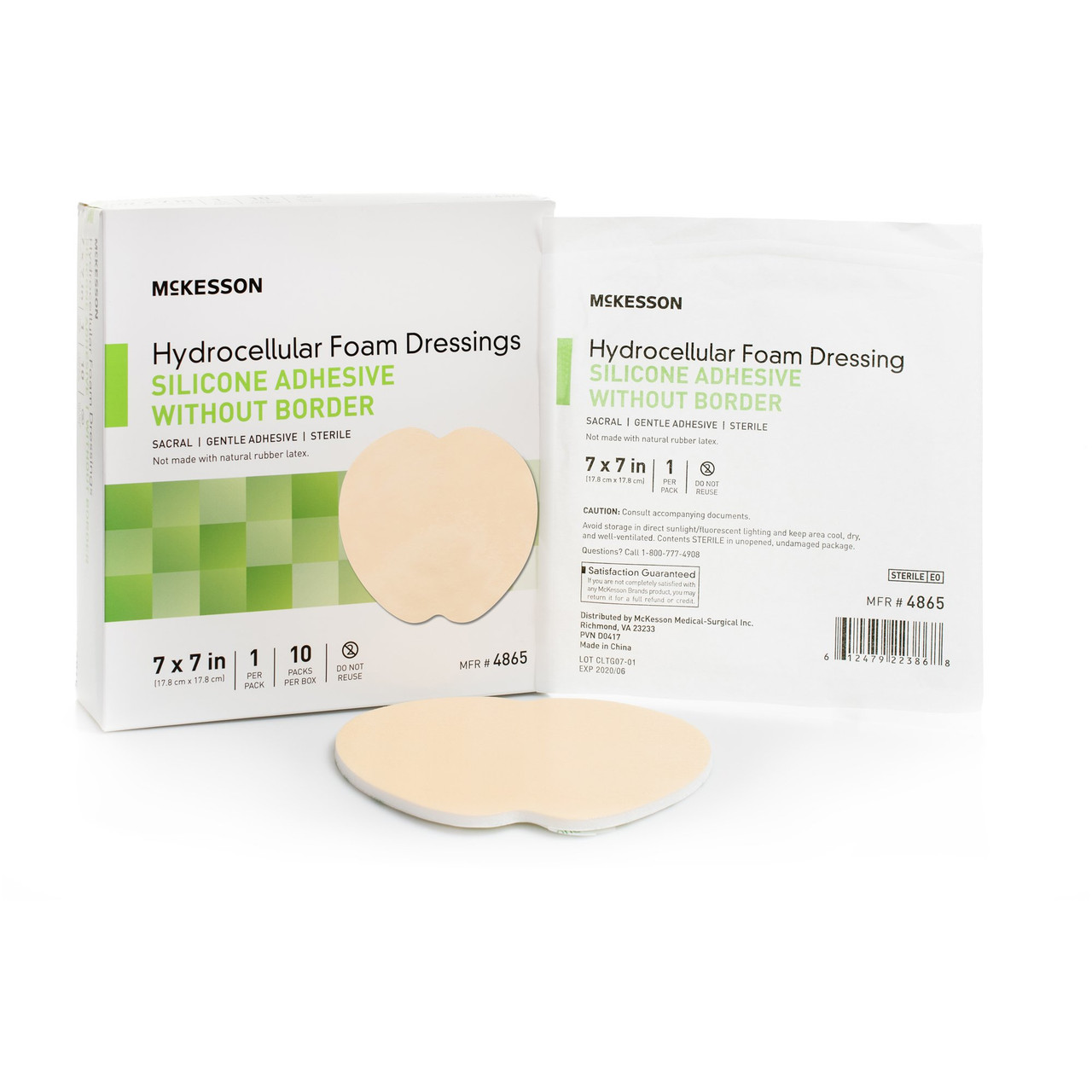 McKesson Sacral Silicone Foam Dressing, Sterile | Carewell