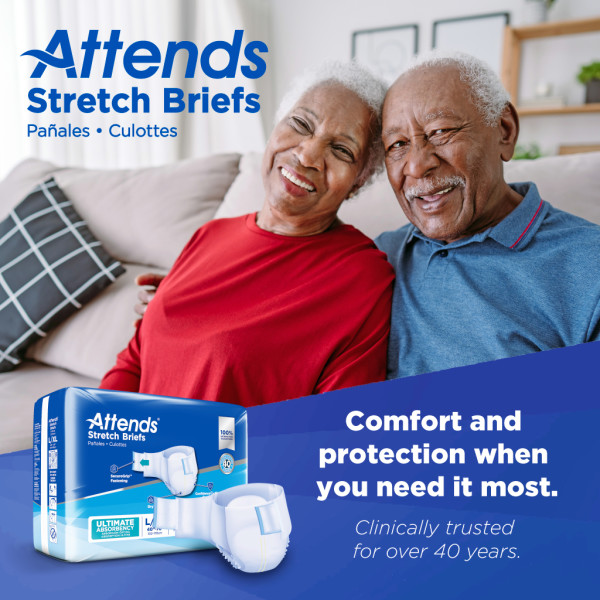 Attends Stretch Adult Incontinence Briefs, Ultimate Absorbency