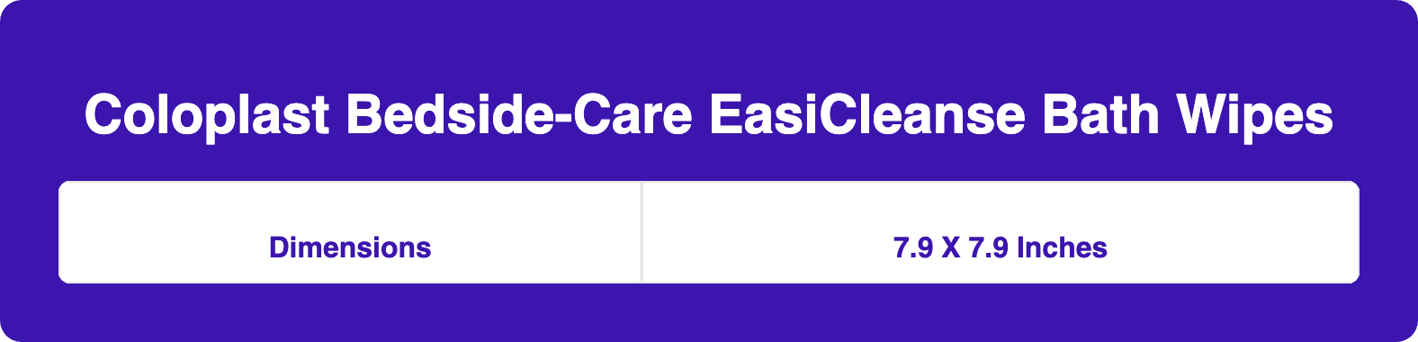 Coloplast Bedside-Care EasiCleanse Bath Wipes | Carewell