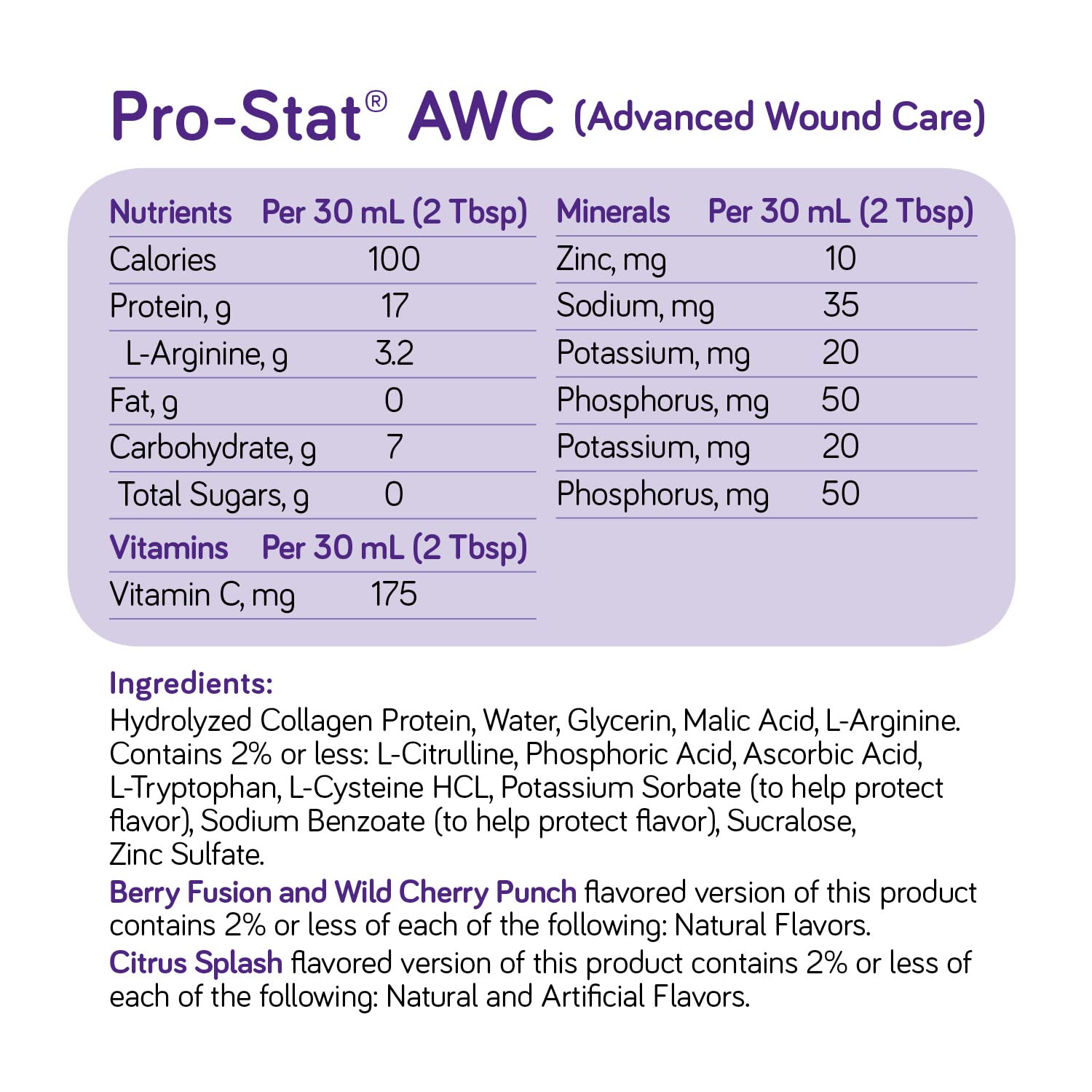 Pro-Stat AWC Advanced Wound Care Complete Liquid Protein, Citrus Splash