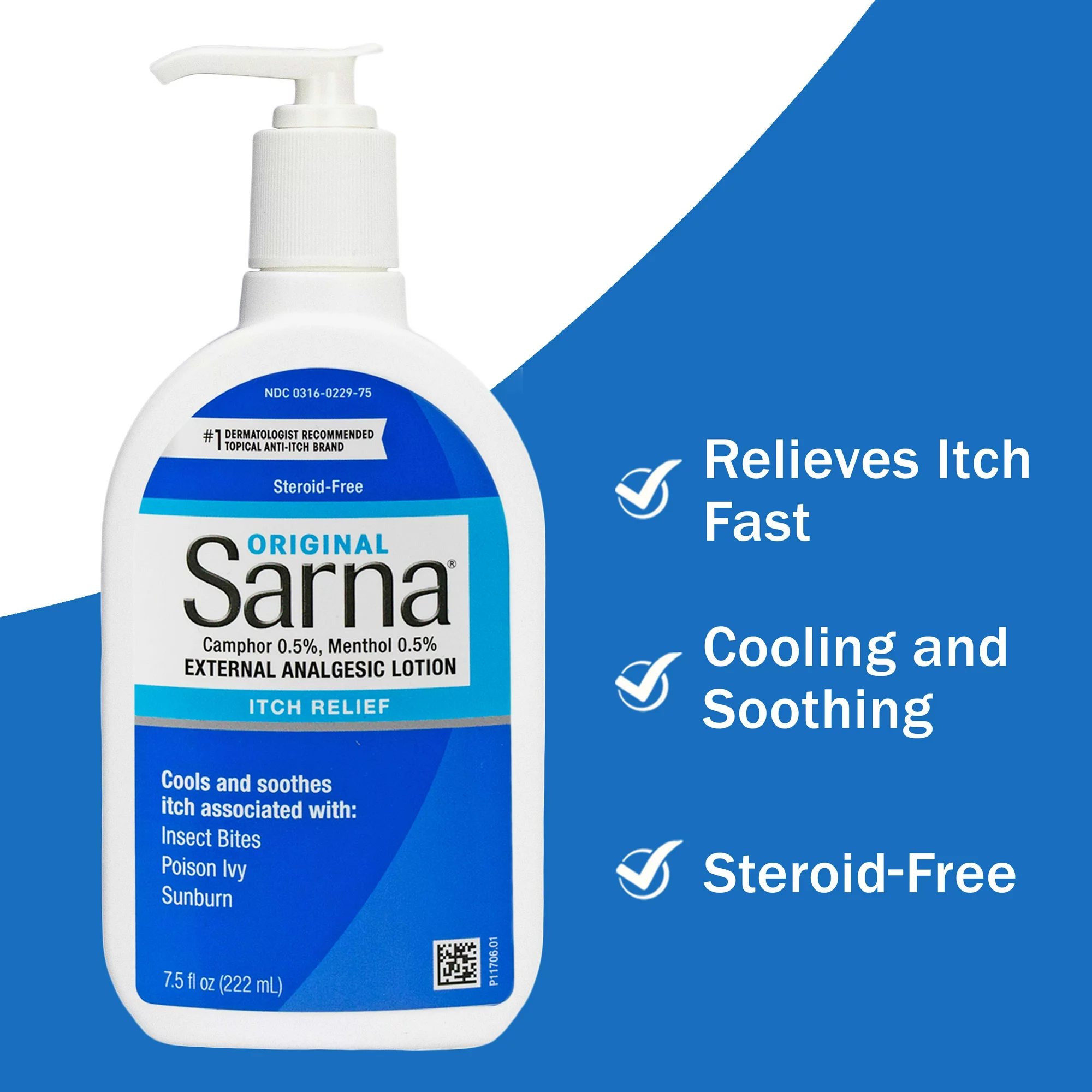 Sarna Original Anti-Itch External Analgesic Lotion, 0.5% Strength, 7.5 oz.