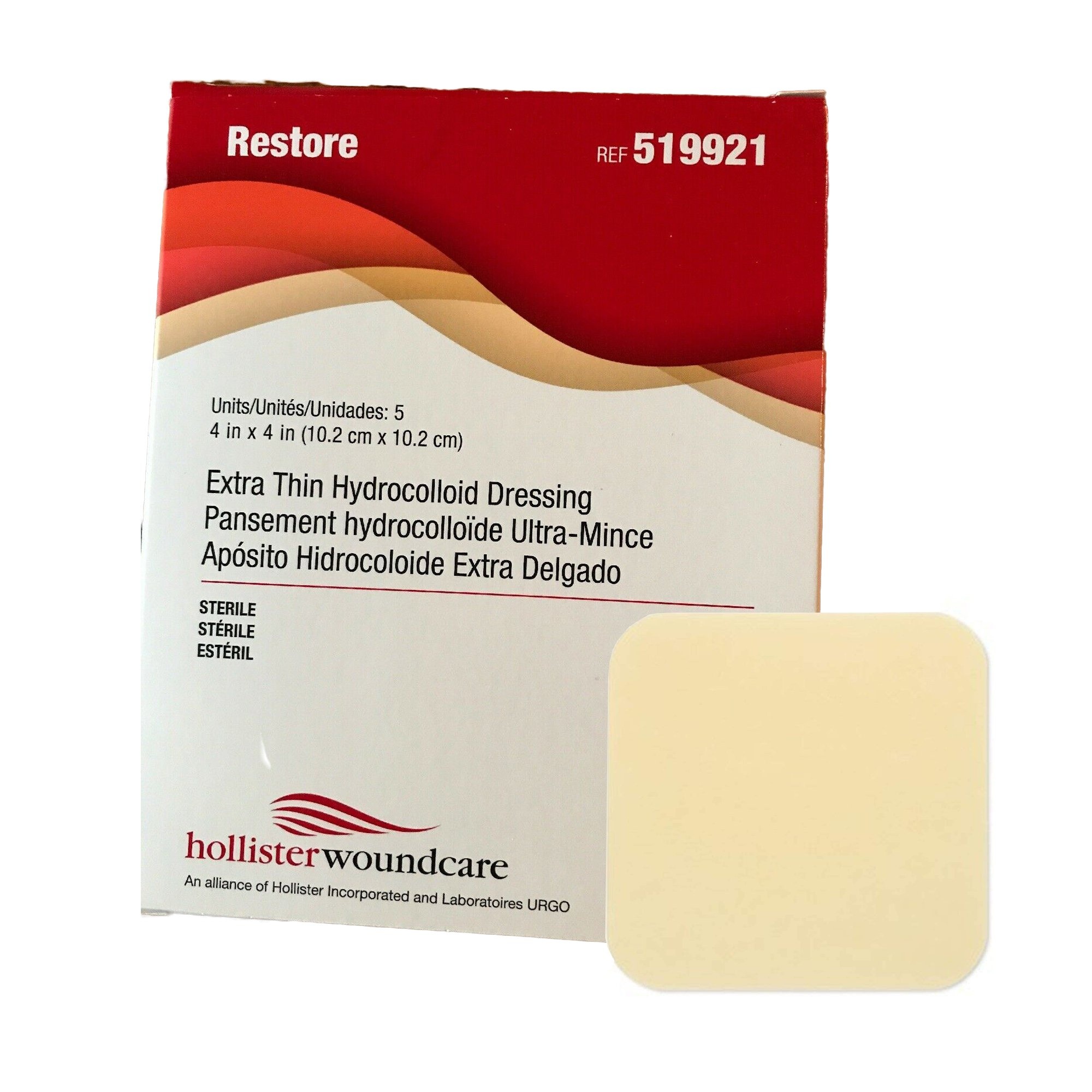 Hollister Extra Thin Hydrocolloid Dressing, 4 X 4"