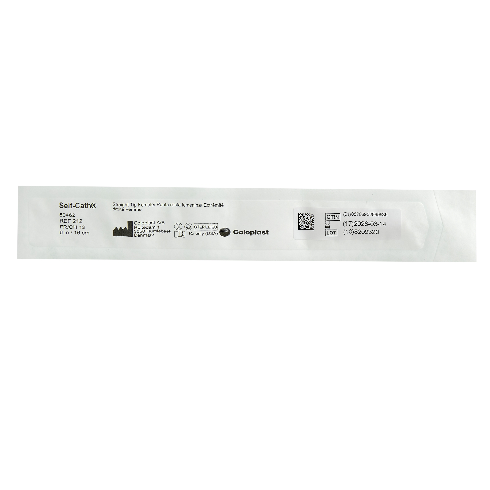 Coloplast Self-Cath Female Catheter, Straight Tip, 6"