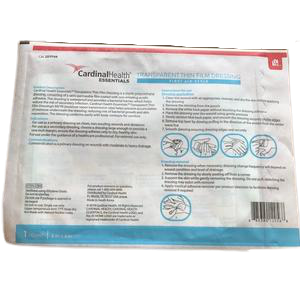 Cardinal Health Essentials Transparent Thin Film Adhesive Dressing, 6 X 8"
