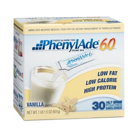 PhenylAde 60 PKU Oral Supplement, Vanilla Flavor, 16.7 Grams