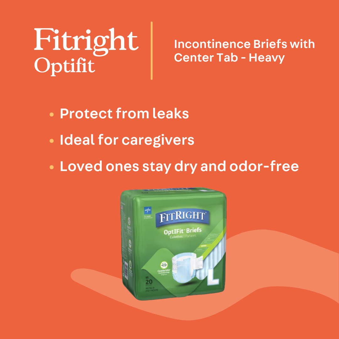FitRight OptiFit Extra Incontinence Briefs with Center Tab, Heavy ...