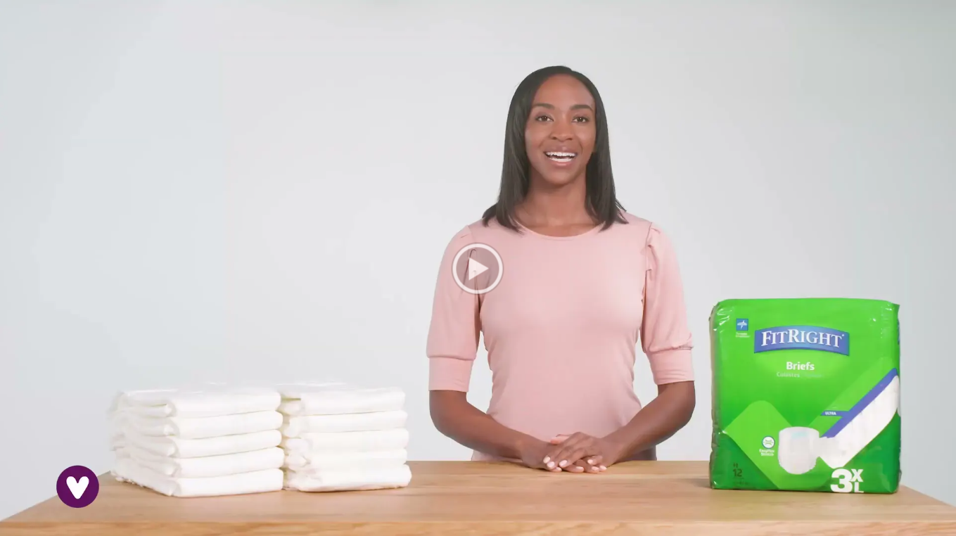 FitRight Disposable Cloth-Like Briefs Bariatric Adult Diapers with Tabs ...