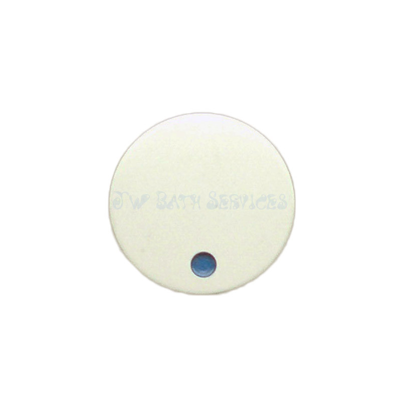 7956940 Jacuzzi Square Faucet Handle Insert, Cold, White - JW Services