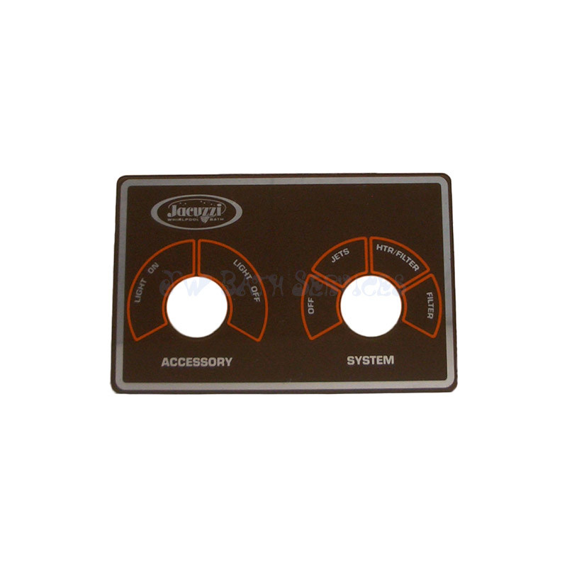 7092000 Jacuzzi Contol Panel Inlay, Brown - JW Services