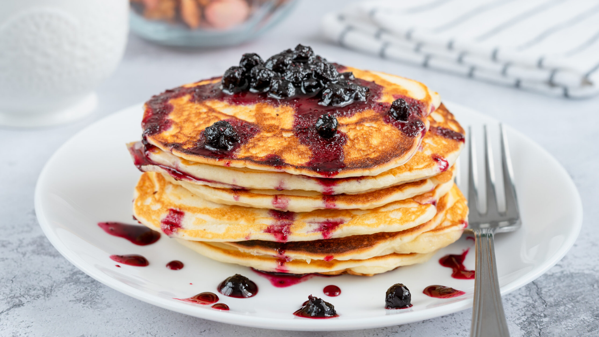 Blueberry Balsamic Pancakes - Olive Leaf Bloomington