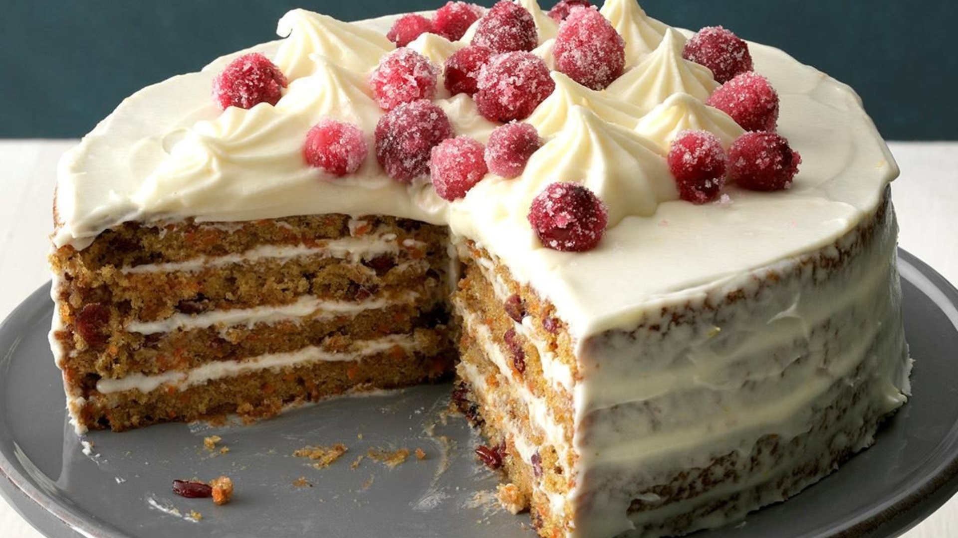 Cranberry Pear Layer Cake - Olive Leaf Bloomington