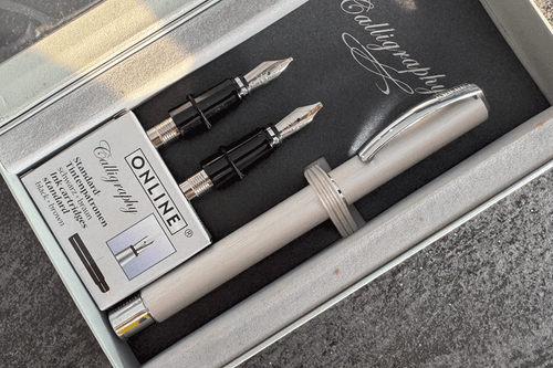 ONLINE Vision Silver Calligraphy Fountain Pen Set (366450)