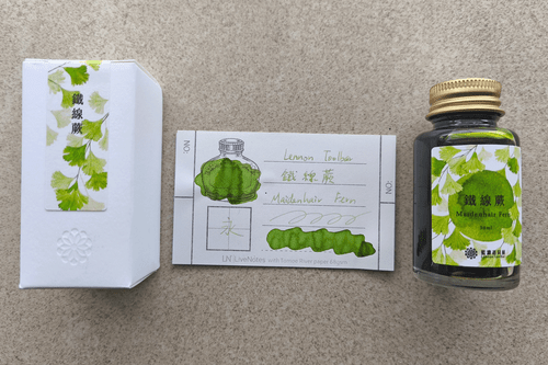 Lennon Tool Bar Maidenhair Fern 30ml Fountain Pen Ink