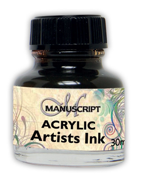 Manuscript 30ml Sepia Artists Acrylic Ink Bottle