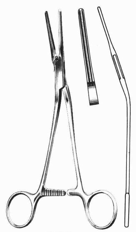 DeBakey Patent Ductus Vascular Clamp 8" Angular Jaws