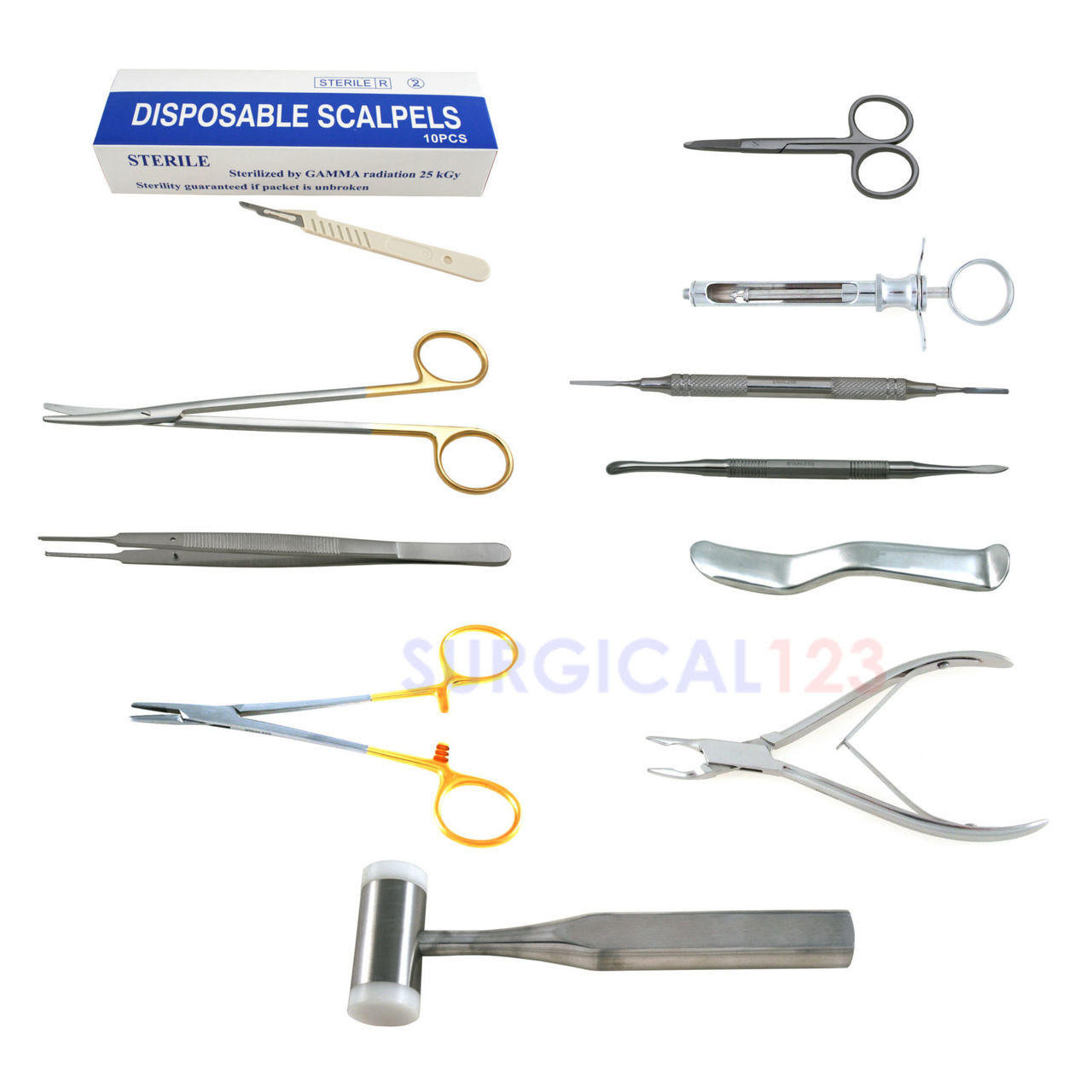 Basic Dental Surgery Kit of 20 Instruments - SURGICAL123.COM