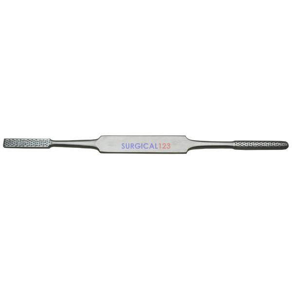 Fomon Rasp Fine Teeth Convex Flat Double End - SURGICAL123.COM