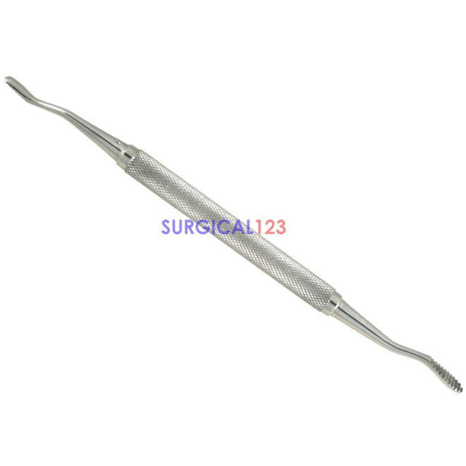 Miller Bone File #21 Double End Plain / Cross Serrations - SURGICAL123.COM