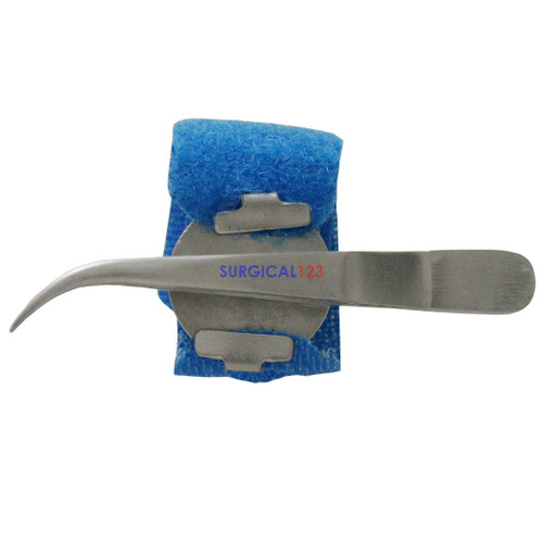 Watchmaker Jeweler Forceps Curved Point with Velcro Band - SURGICAL123.COM