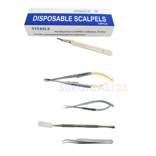 Micro Surgery Kit of 14 Instruments - SURGICAL123.COM