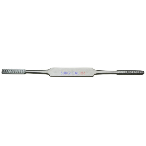 Fomon Rasp Fine Teeth Convex Flat Double End - SURGICAL123.COM