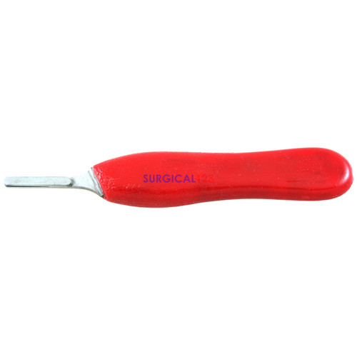 Scalpel Handle #6 Red Plastic Grip - Compatible with Blades 20 to 25
