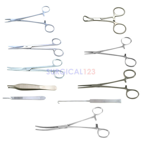 Veterinary Kit of 14 Instruments, Surgical123.com