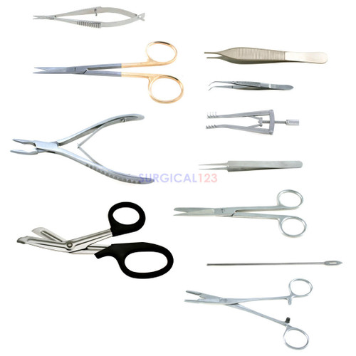Physiology Surgery Dissecting Kit of 11 Instruments