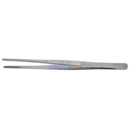 Thumb Dressing Forceps Straight Serrated Tips