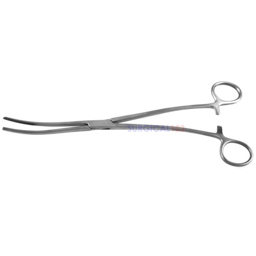 Bozeman Uterine Dressing Forceps S-Curved Serrated Jaws