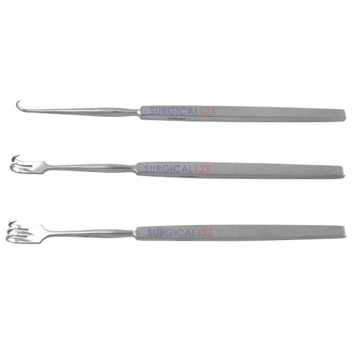 Rake Retractors Rigid Neck Sharp Prongs, Surgical123.com
